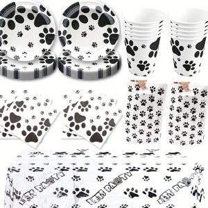 Red Dress Boutique | Party Supplies | New Dog Paw Prints Theme Party ...